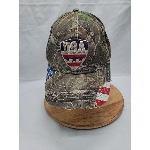 Signature | Accessories | Mens Signatures Camo Usa Hat Distressed One ...